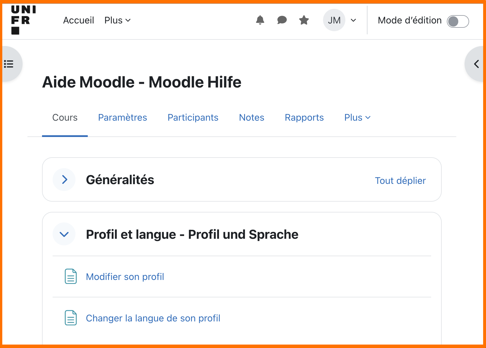 Aide Moodle - Moodle Hilfe: Nouveautés de Moodle 4.4 - enseignant·e ...